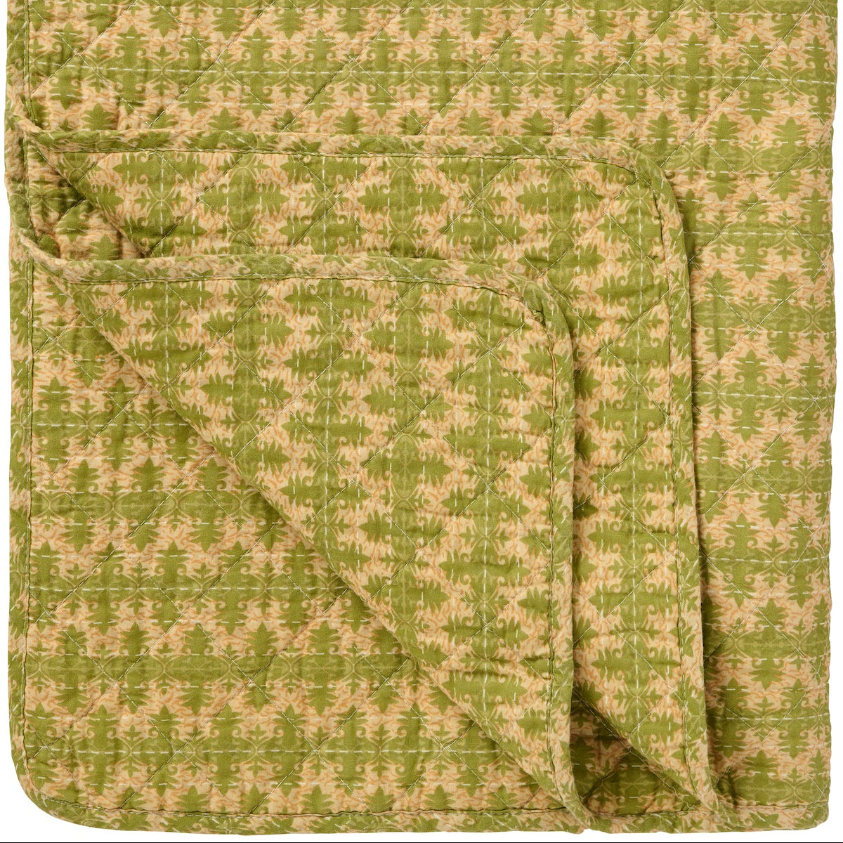 Cotton Quilt - Green Railings Pattern – Rhool