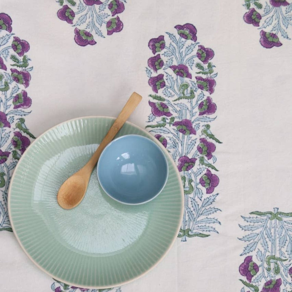 Block Print Tablecloth -Nightingale Lavender – Rhool