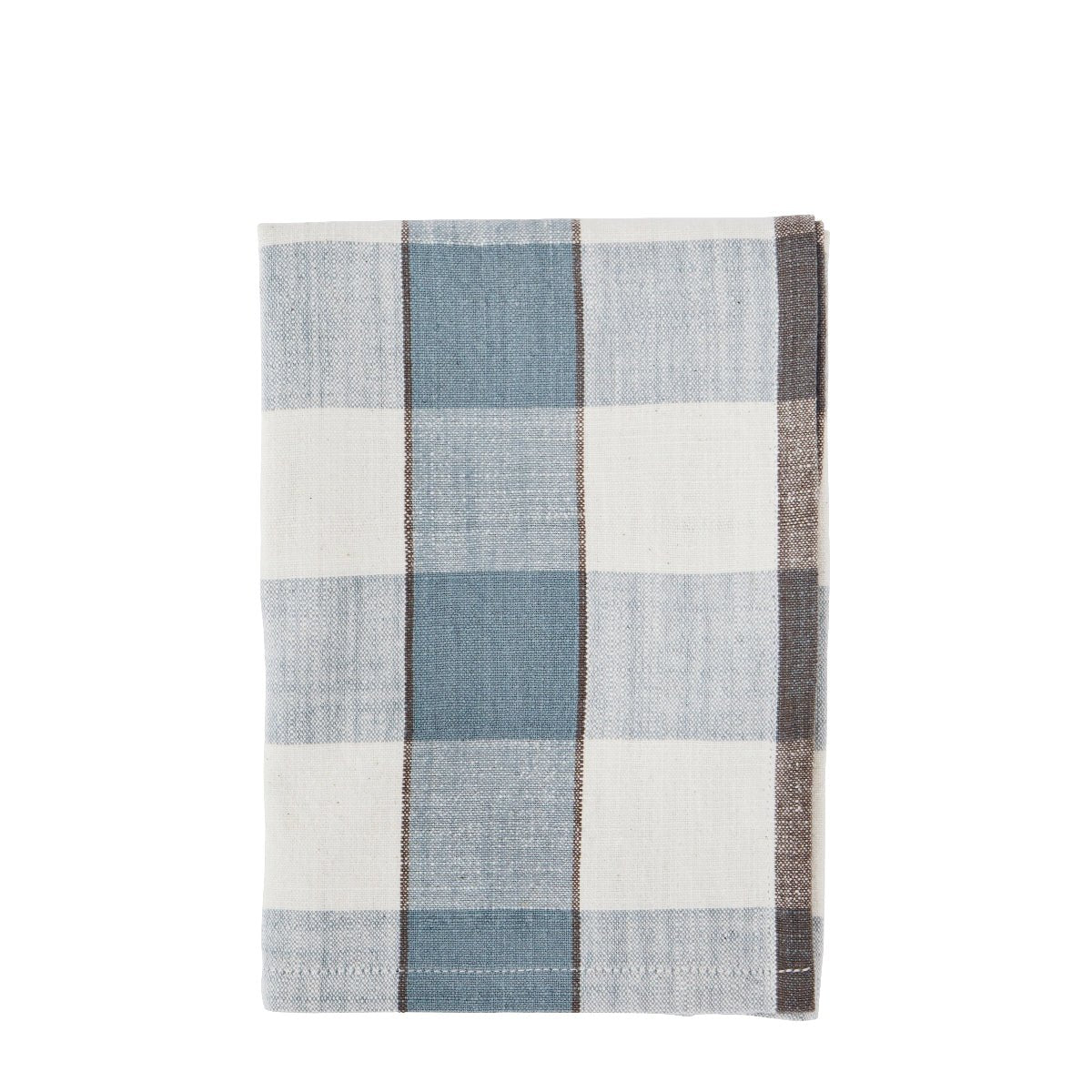 Madam Stoltz Checked Tea Towel - Dusty Blue – Rhool
