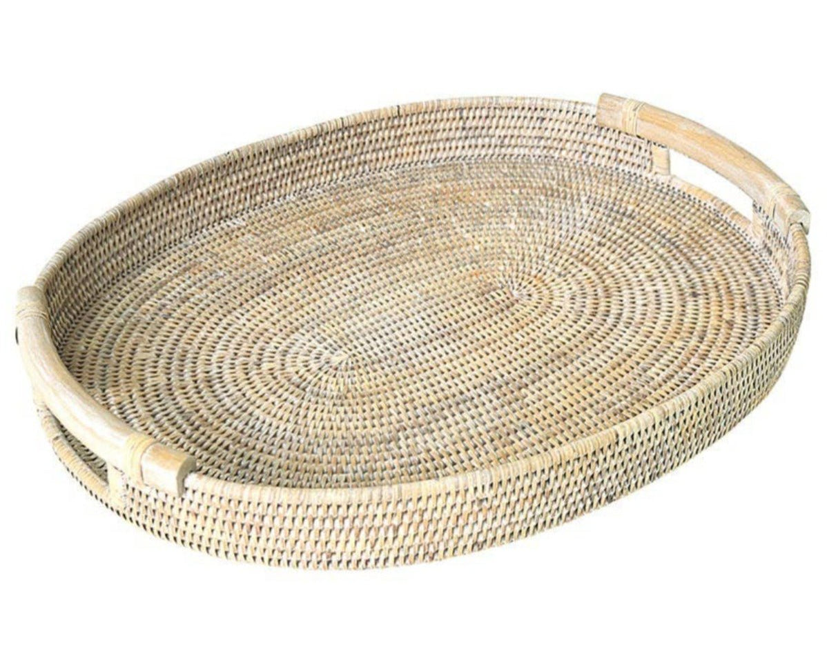 Handwoven Oval Rattan Tray – Rhool