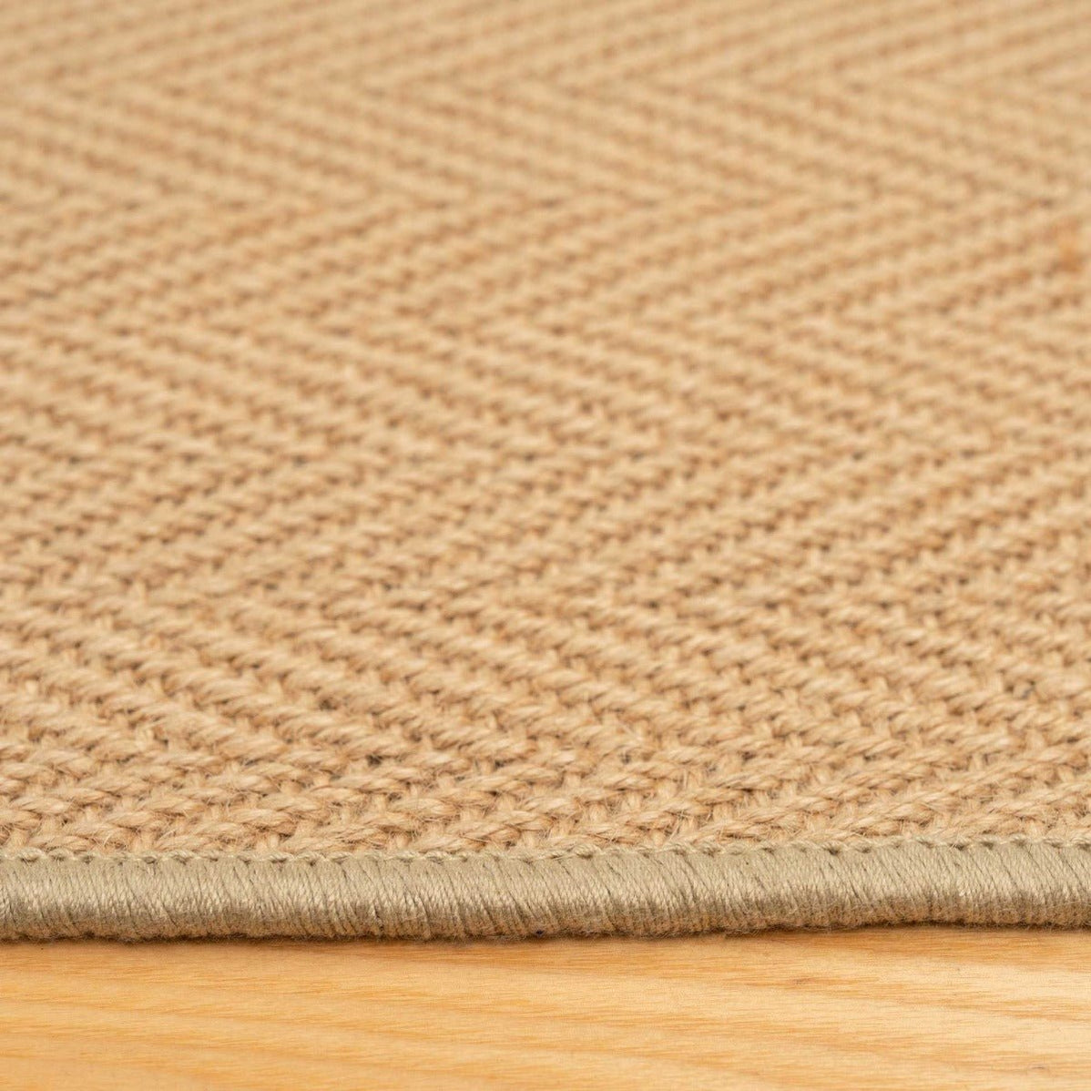 Natural Border Herringbone Jute Rug – Rhool