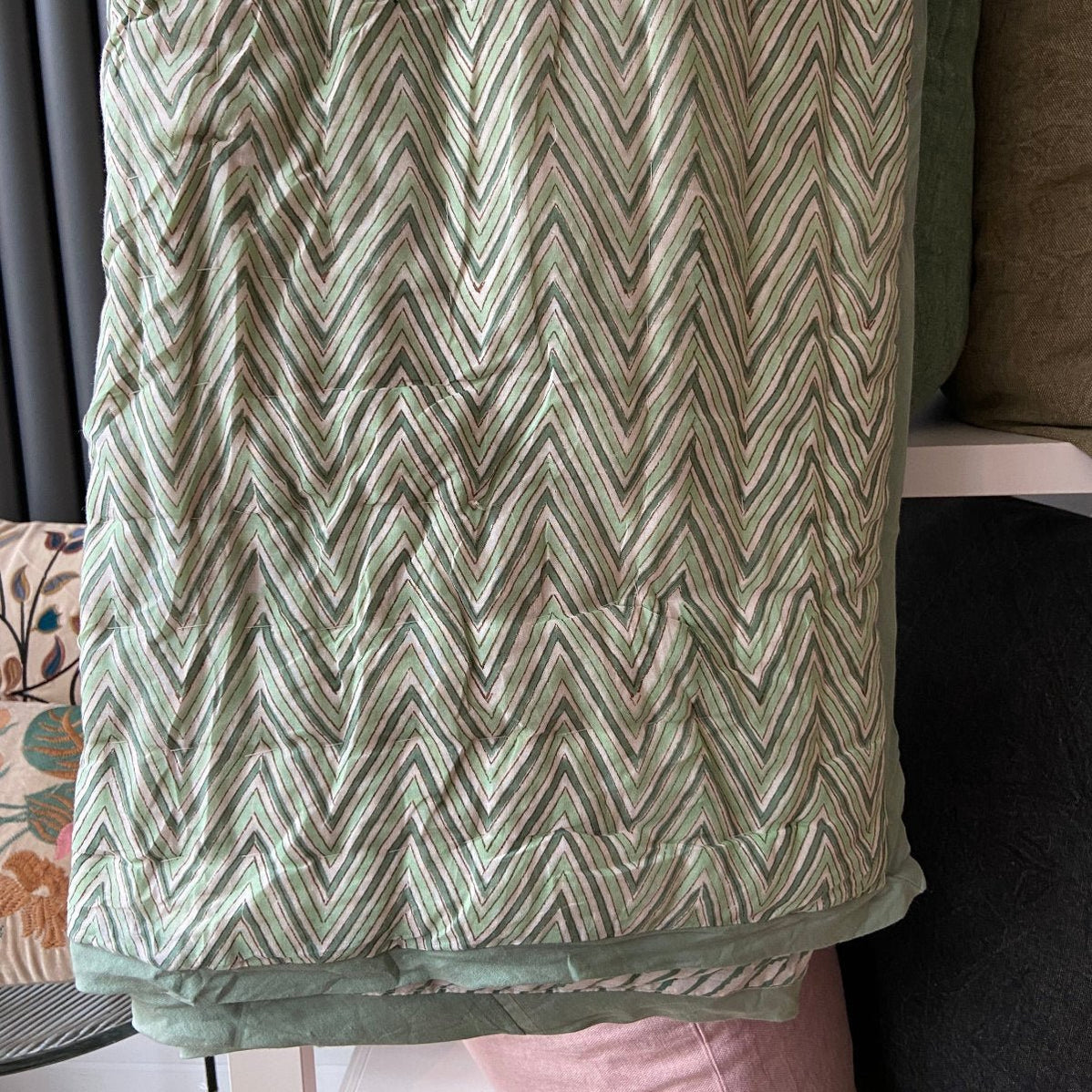 Reversible Block Print Cotton Quilt - Palm – Rhool