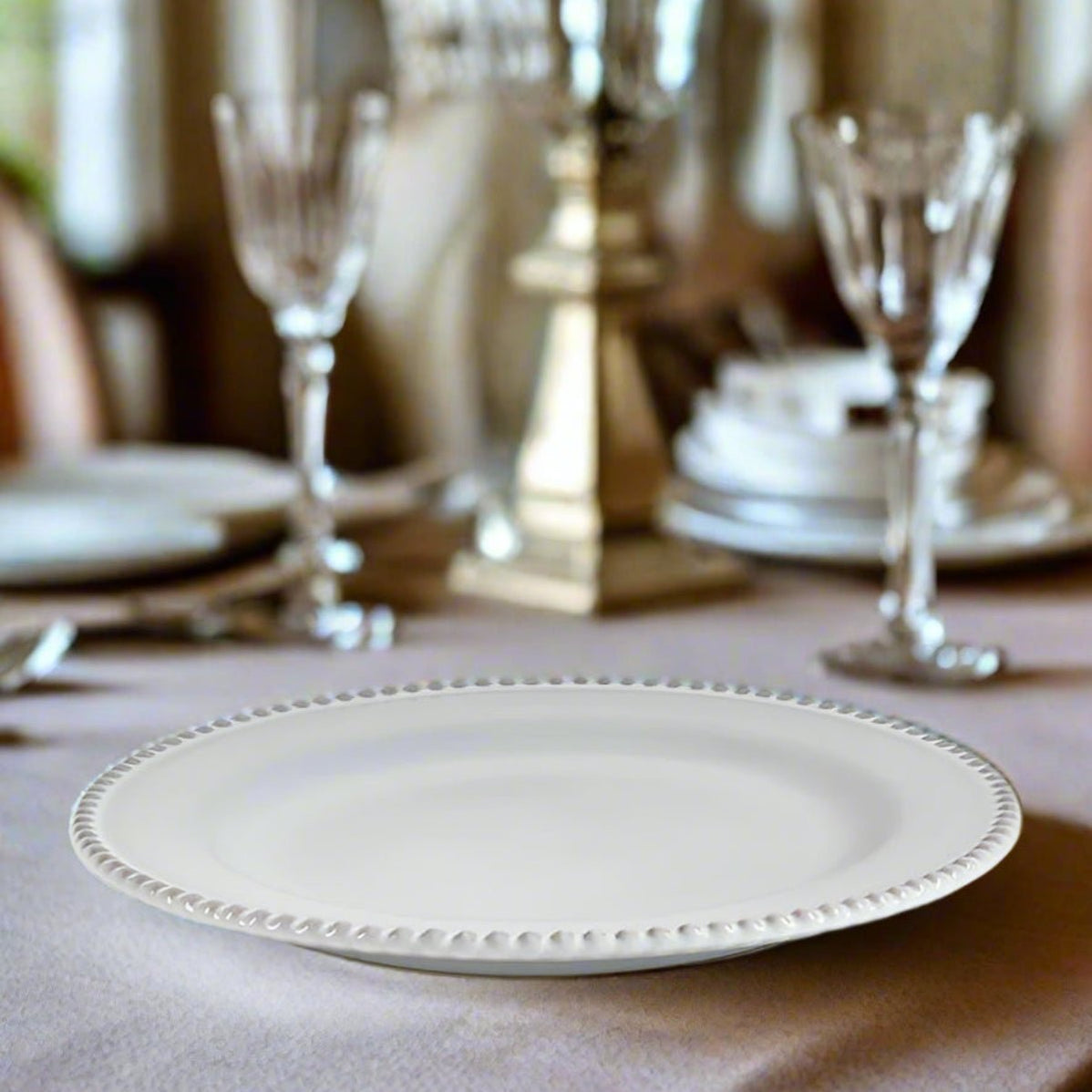 White Bobble Dinner Plate 27cm – Rhool