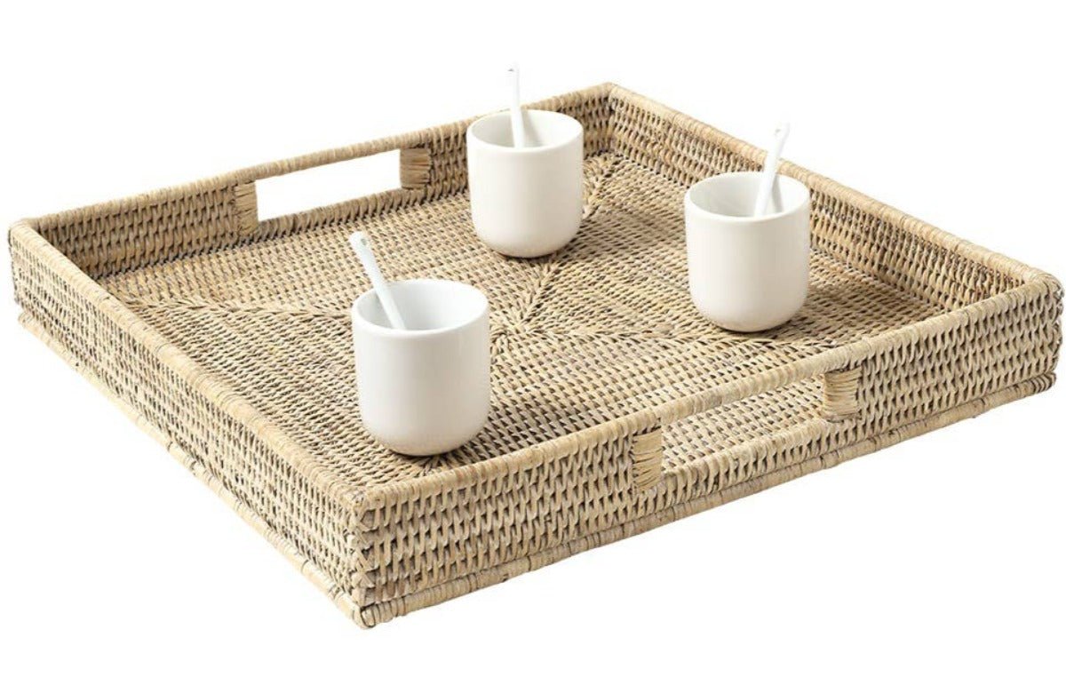 Woven Rattan Square Trays - 2 Sizes – Rhool